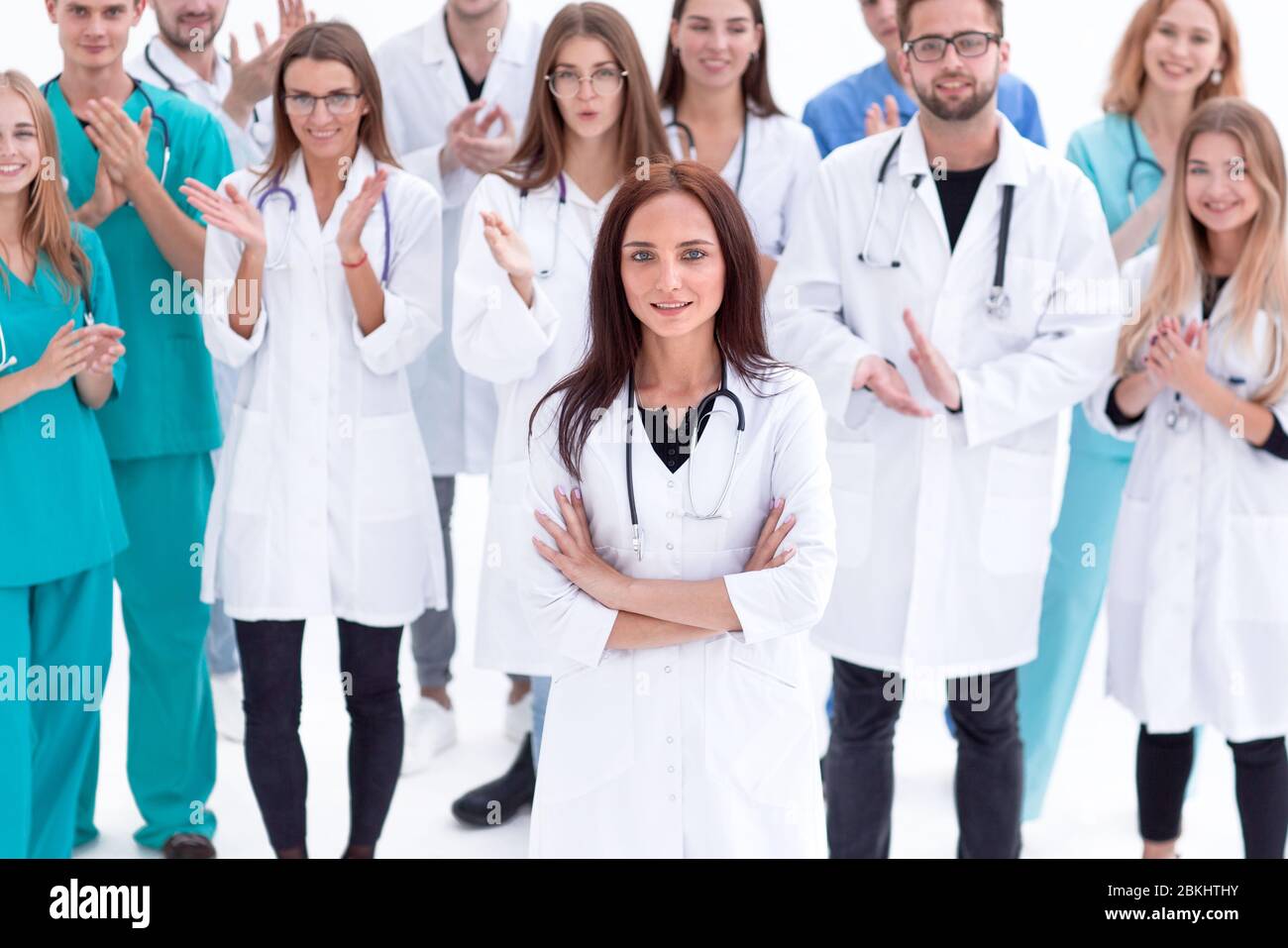 group of confident young doctors stand together Stock Photo - Alamy