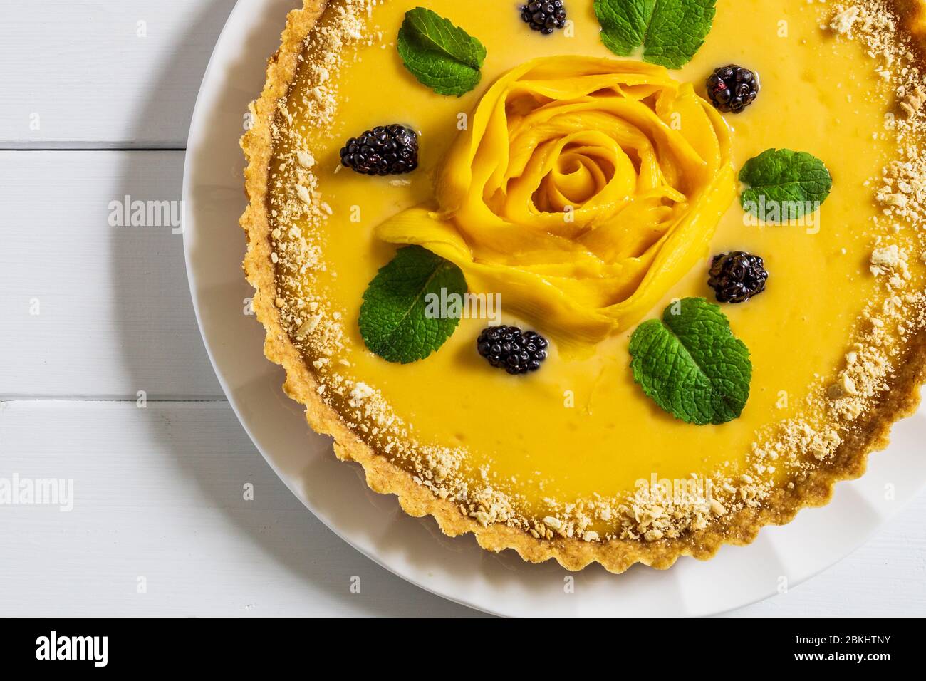 Delicious traditional homemade pie shortcrust pastry close-up on the ...