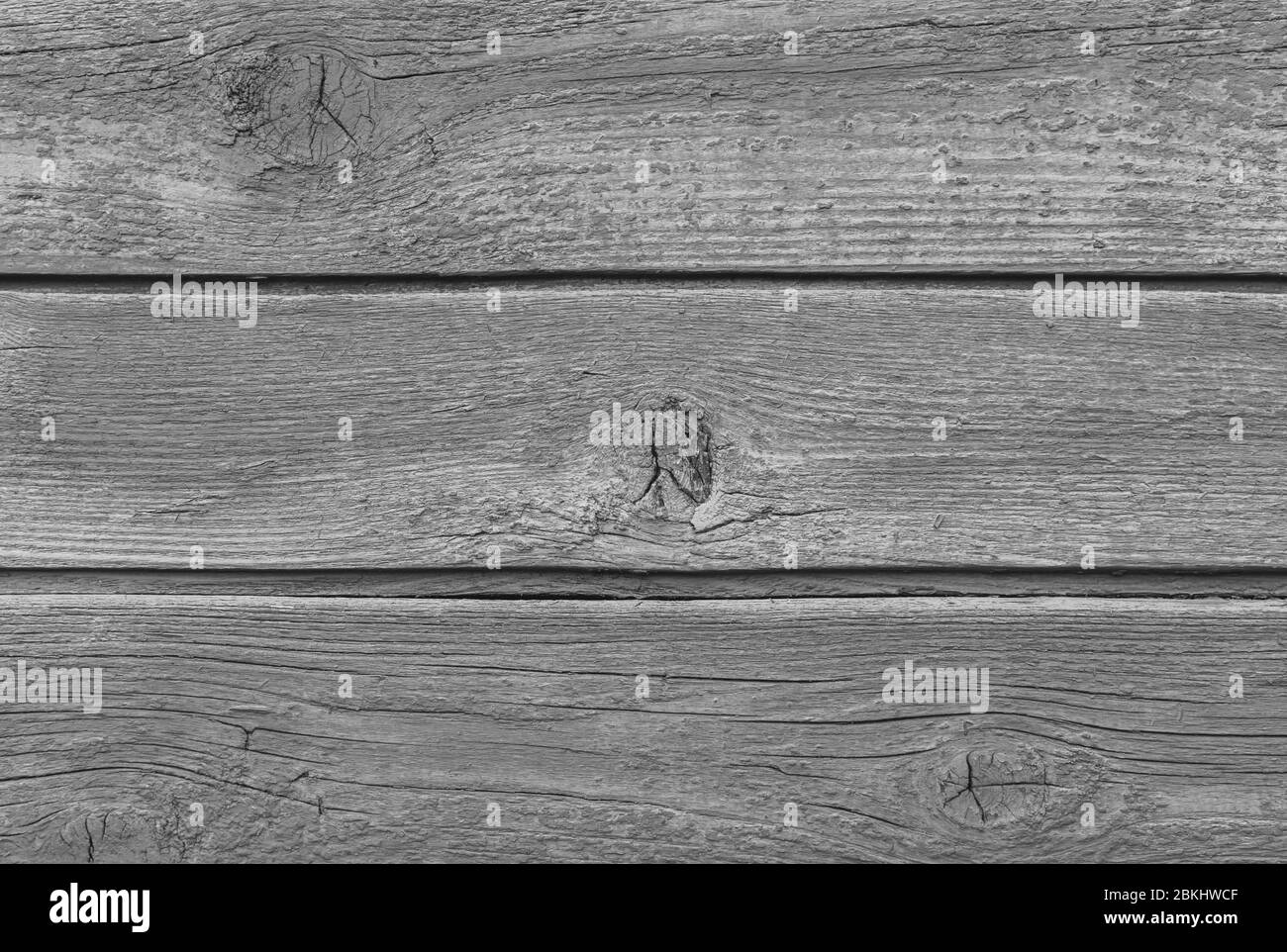 Rustic wood texture or background in monochrome. Black and white. Close ...