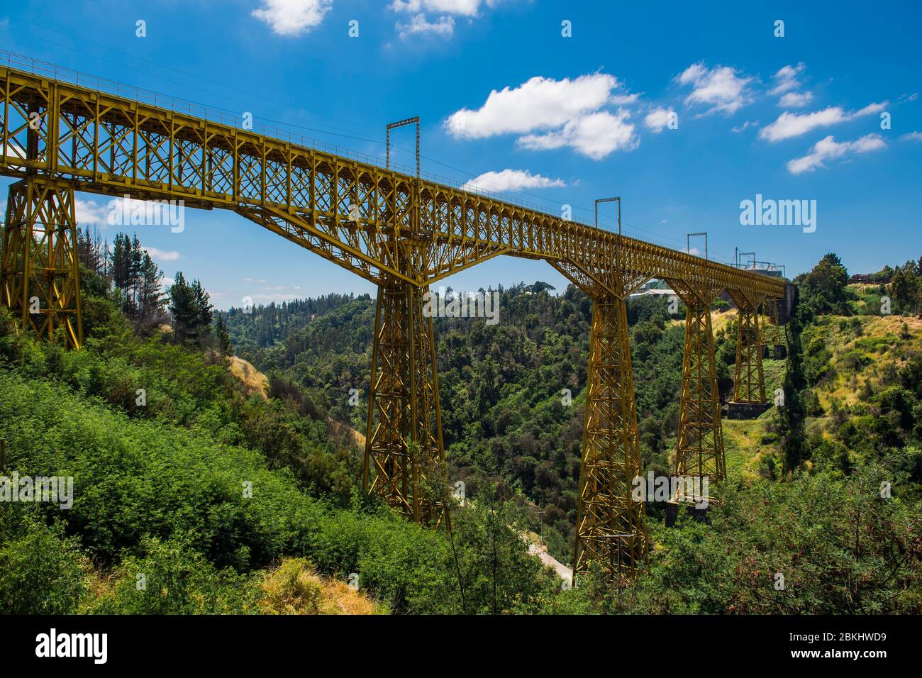 Puente Malleco, a railway bridge from 1890, Collipulli, Araucania Stock ...