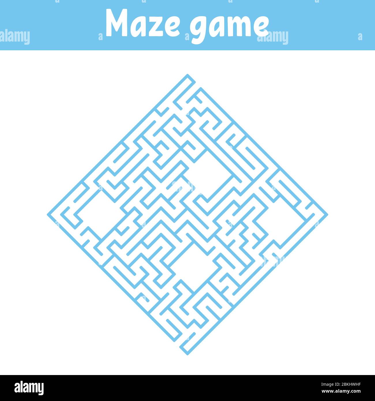 Abstact labyrinth. Game for kids. Puzzle for children. Maze conundrum. Find the right path ...
