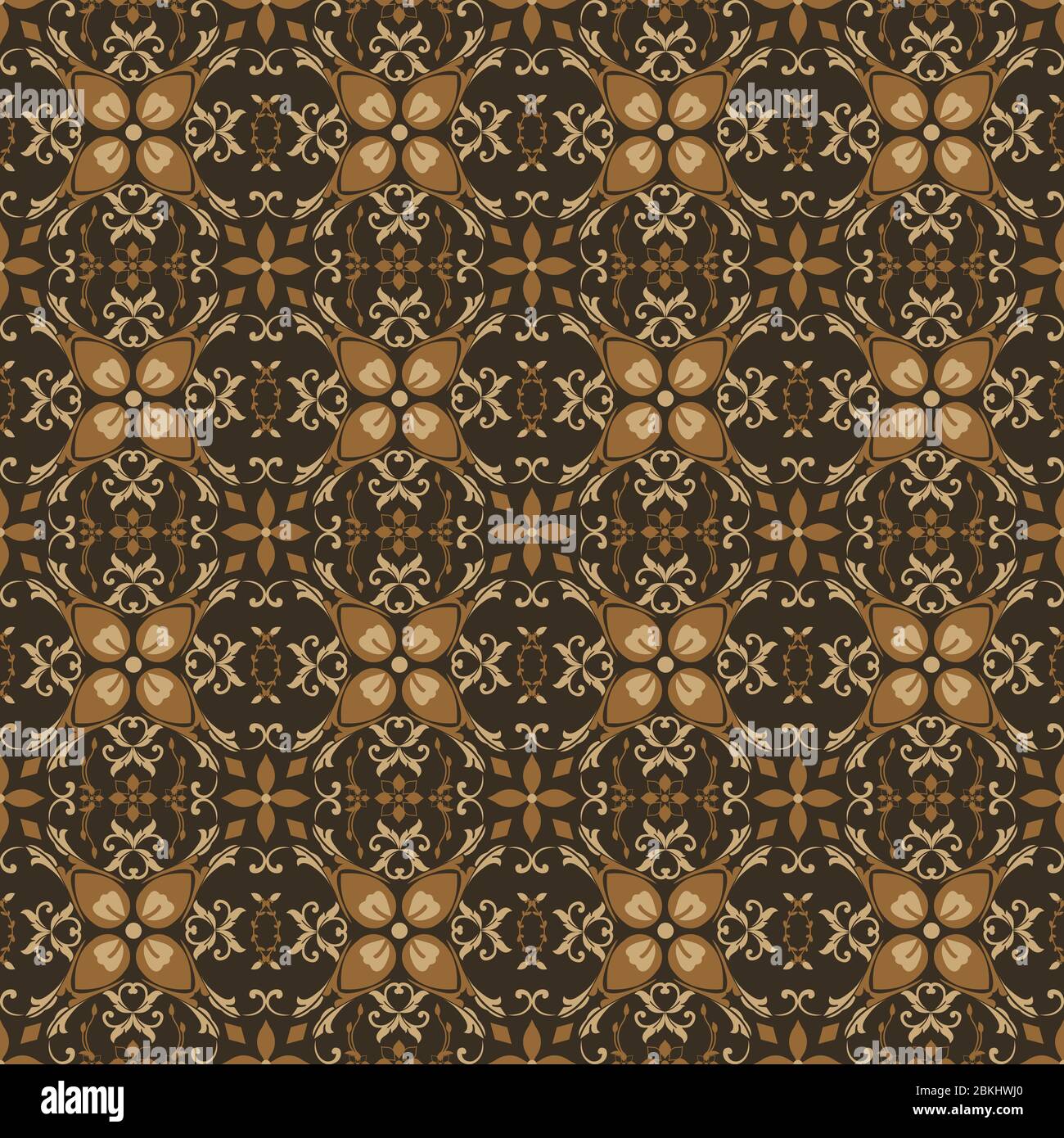 Modern dark brown color design for traditional typical batik java Stock ...