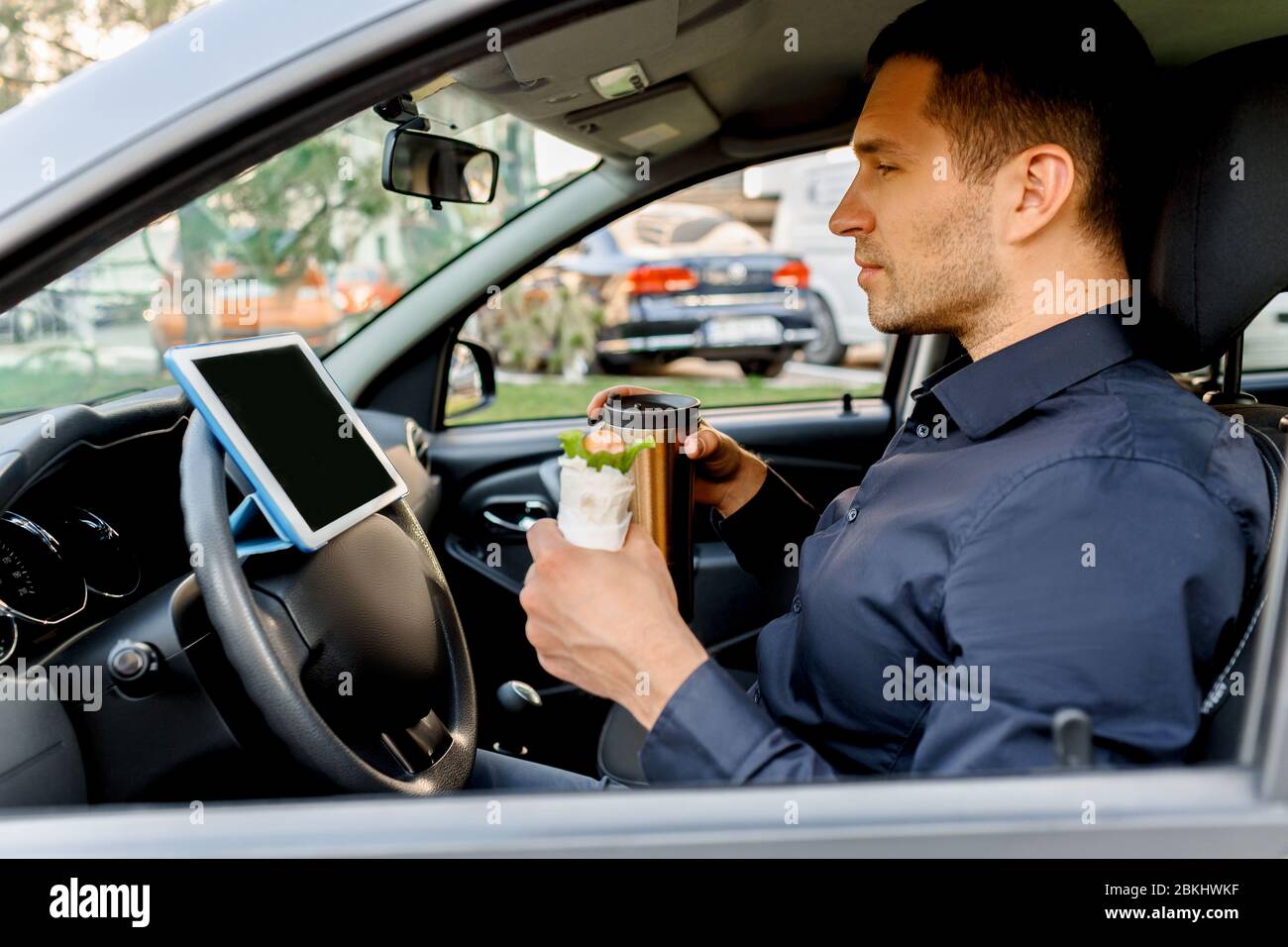 Lunch inside vehicle hi-res stock photography and images - Alamy