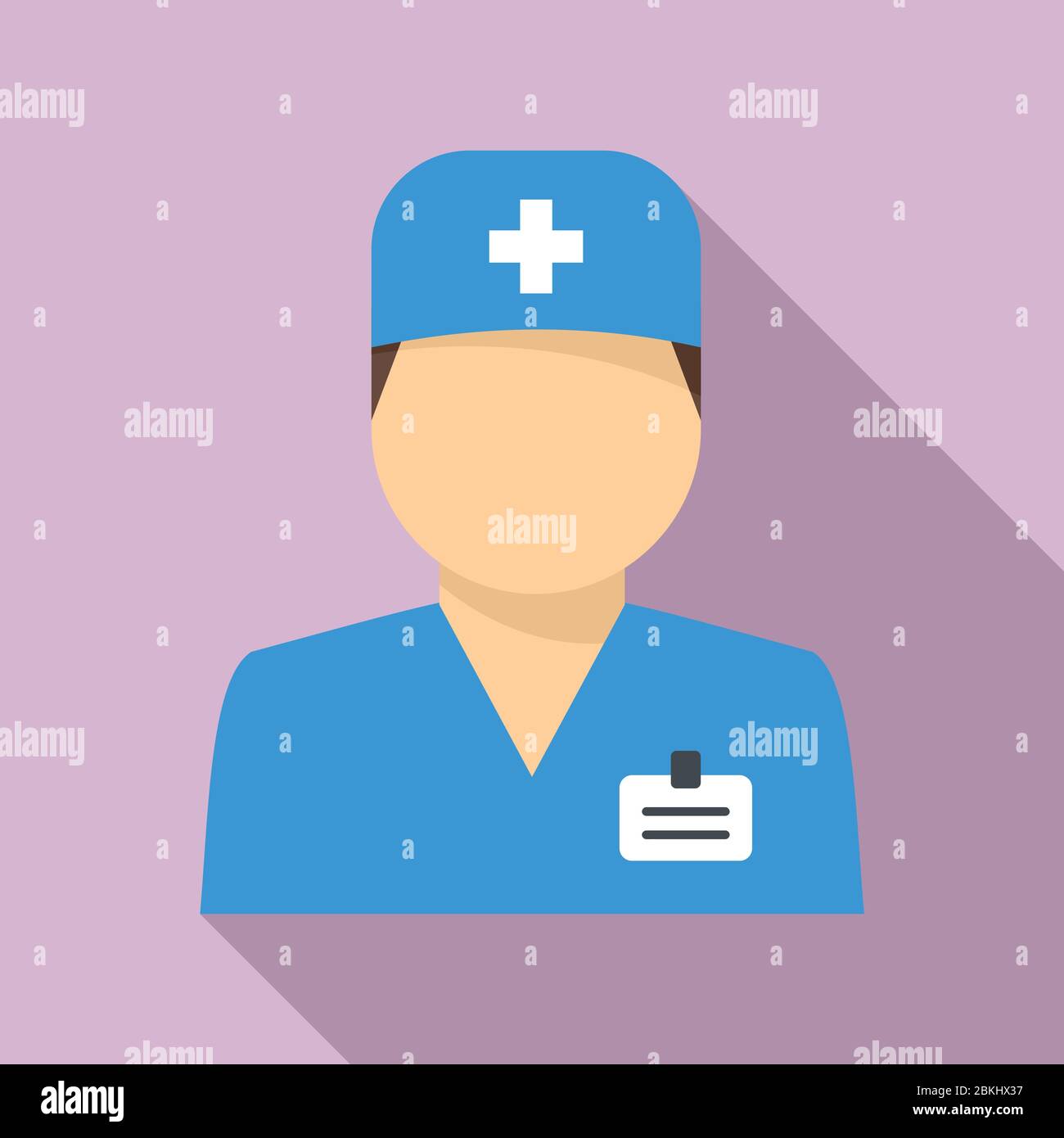 Hospital doctor icon. Flat illustration of hospital doctor vector icon ...