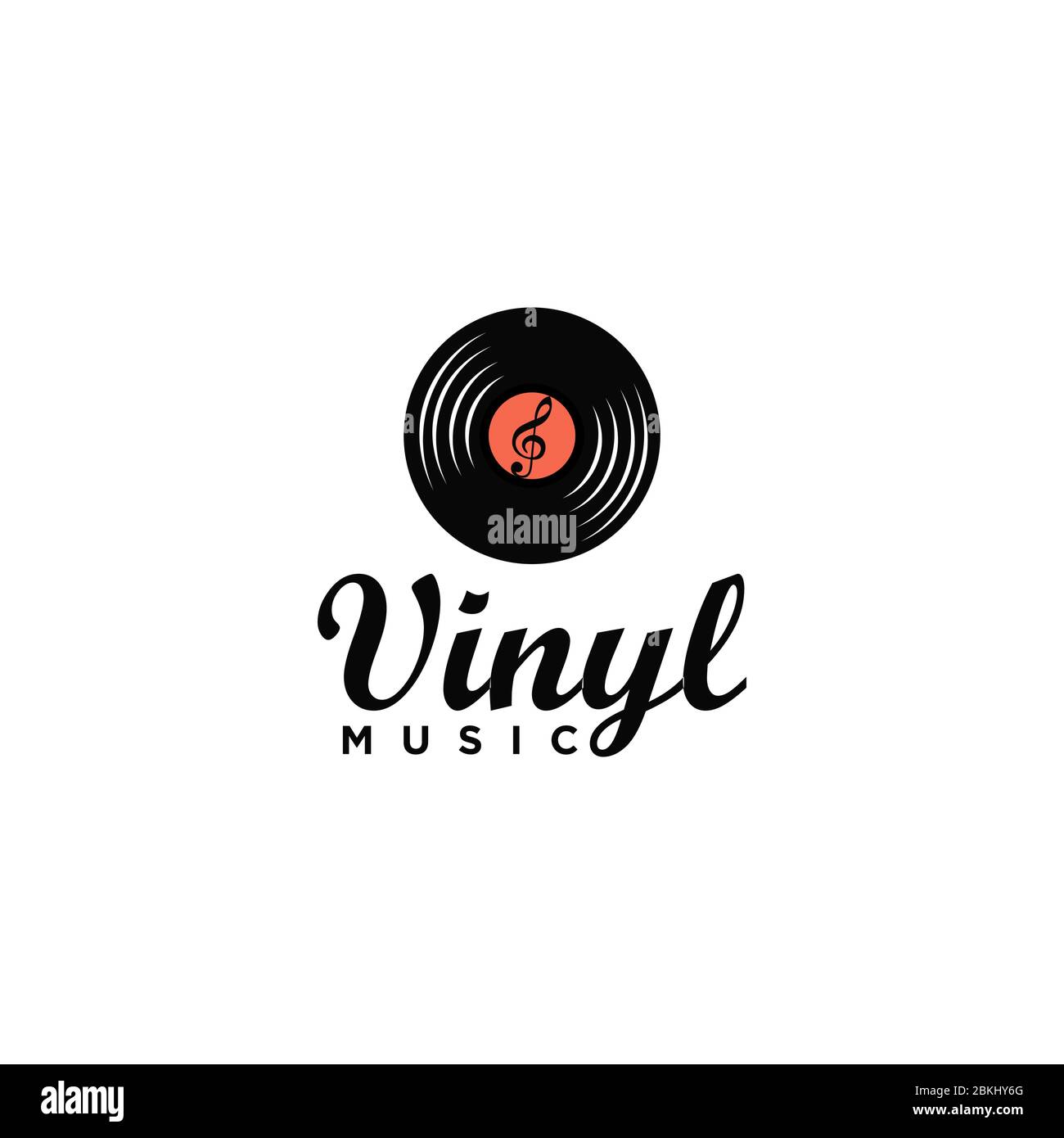 Retro Vintage Classic Gramophone Music Vinyl Record with Treble Clef ...