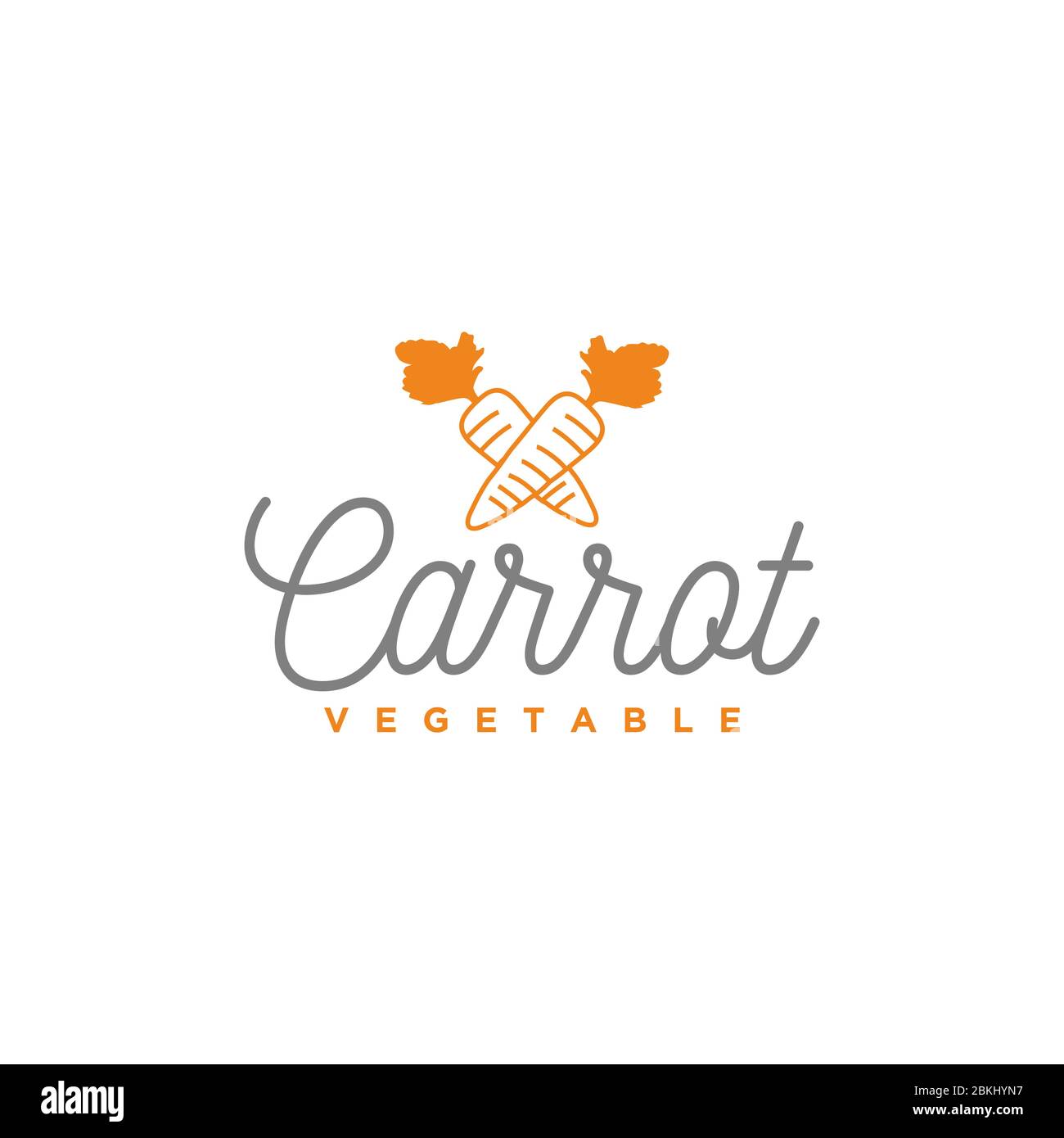 Simple line art vegetable carrot logo design Stock Vector Image & Art ...