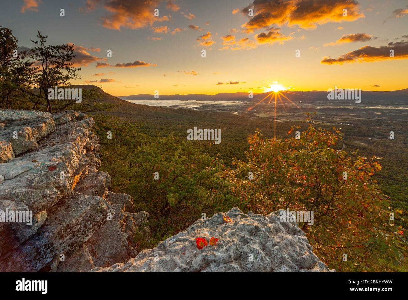 United States, Virginia, Shenandoah Park seen from the George ...