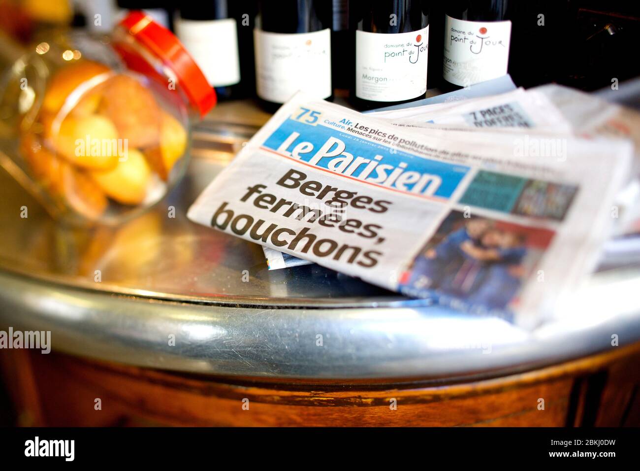 France, Paris, Bar Fleuri, the counter Stock Photo - Alamy