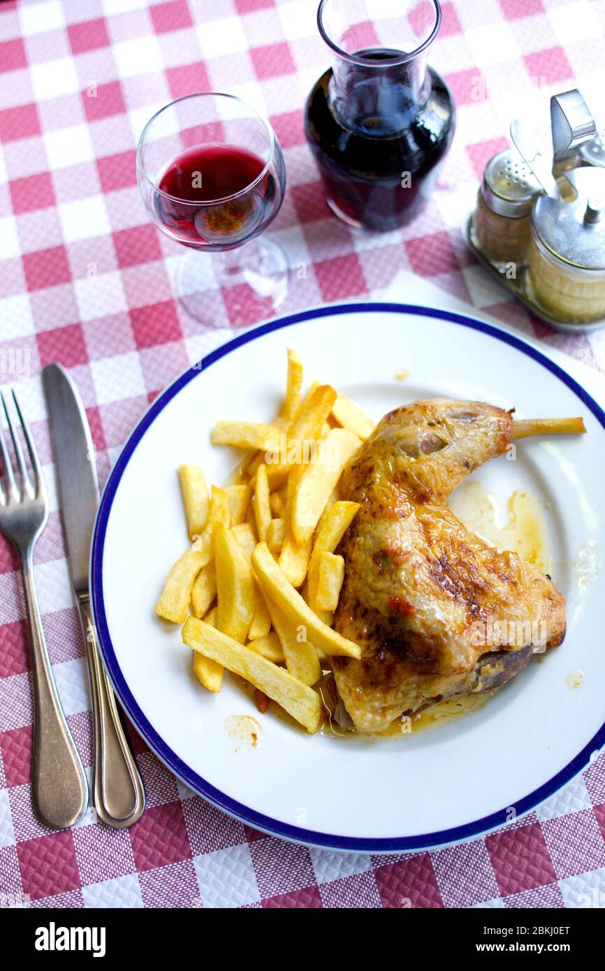 France, Paris, Bar Fleuri, fried chicken Stock Photo - Alamy