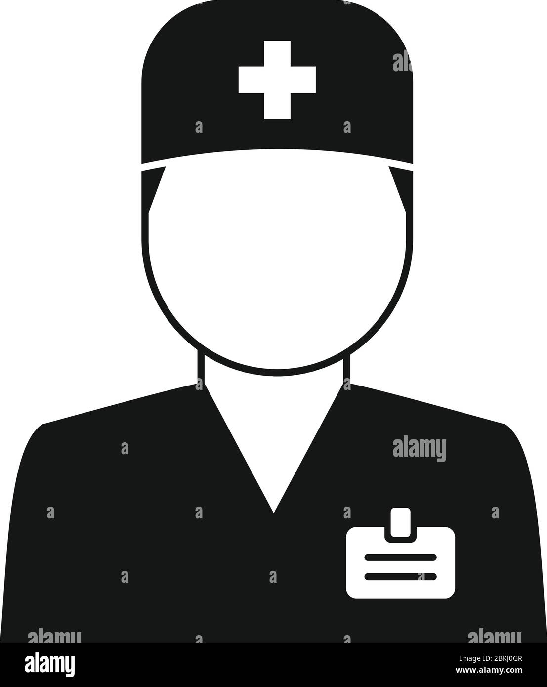 Hospital doctor icon. Simple illustration of hospital doctor vector ...