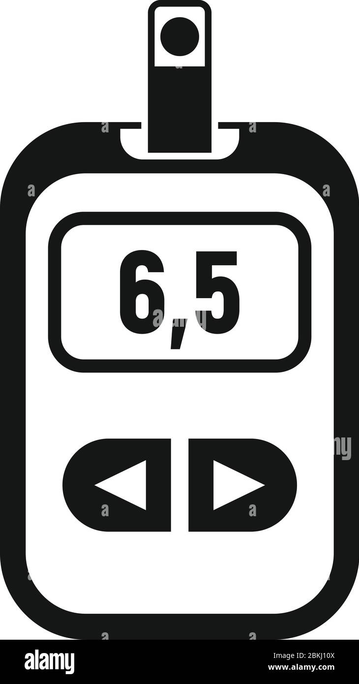 Modern glucometer icon. Simple illustration of modern glucometer vector ...