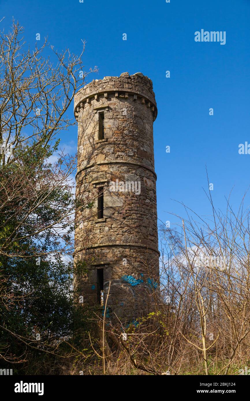 Mount Laura Tower a three story tower near Otterston Loch, Dalgety Bay ...