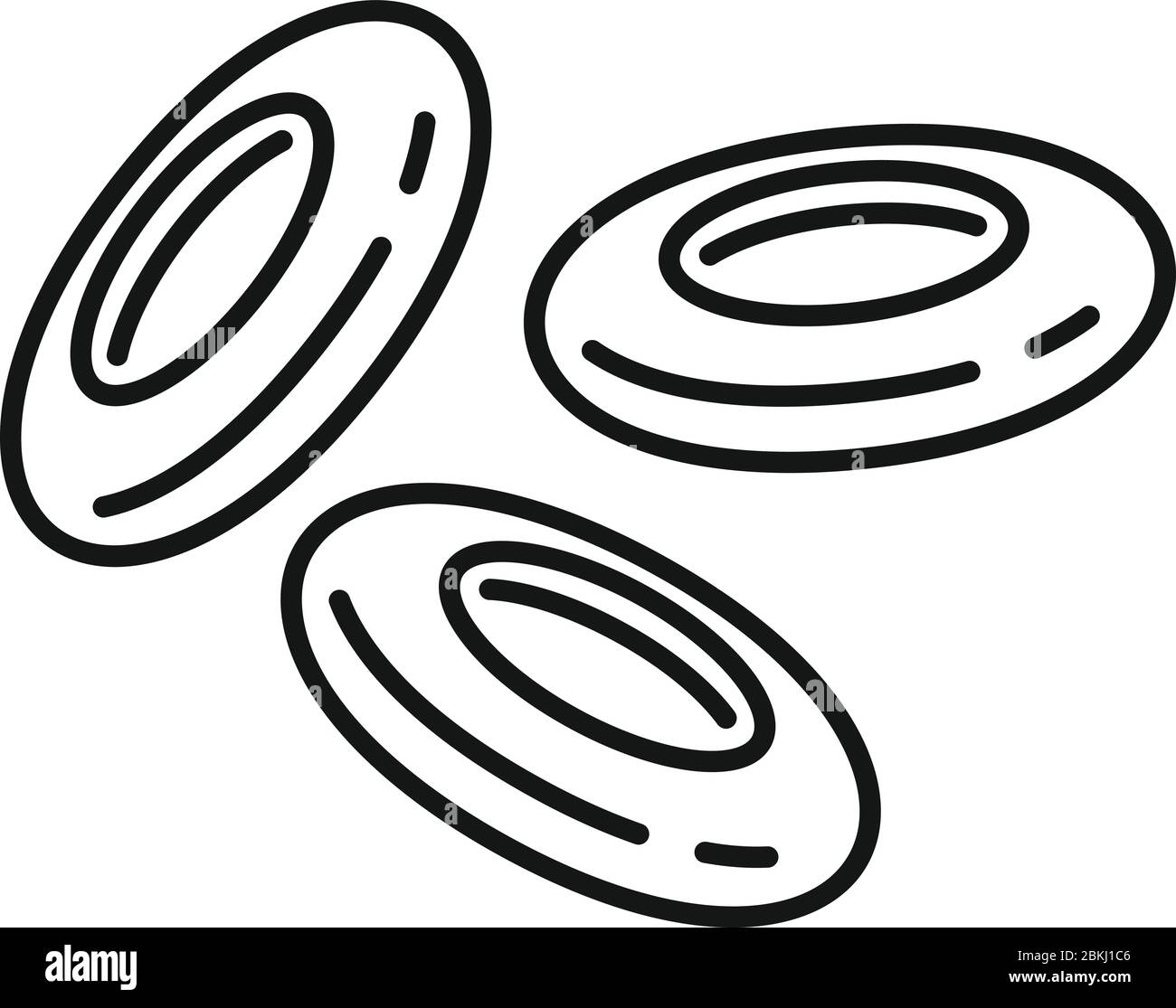 Blood cells icon. Outline blood cells vector icon for web design ...
