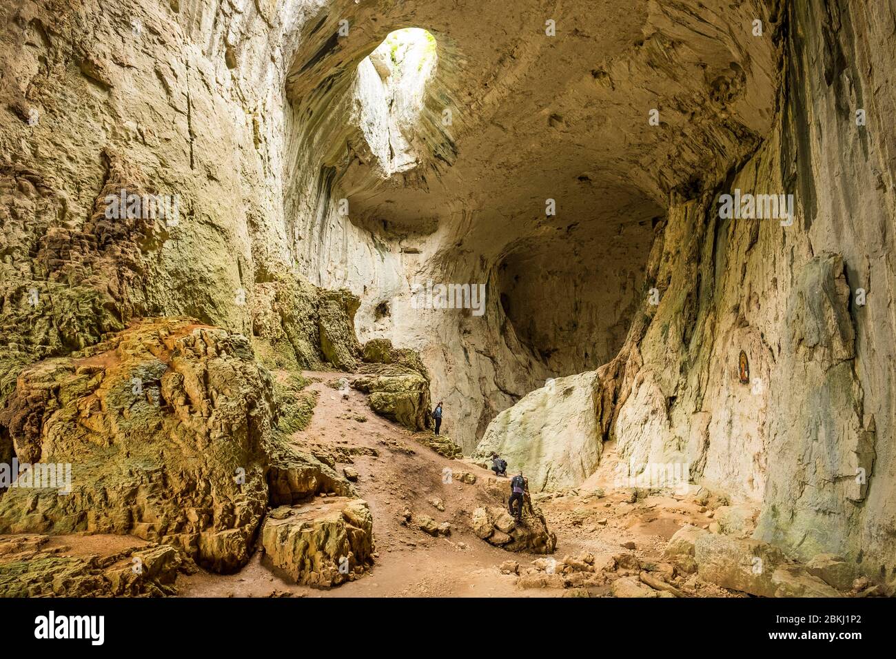 Bulgaria, Karlukovo, Prohodna cave known as the eyes of god Stock Photo ...