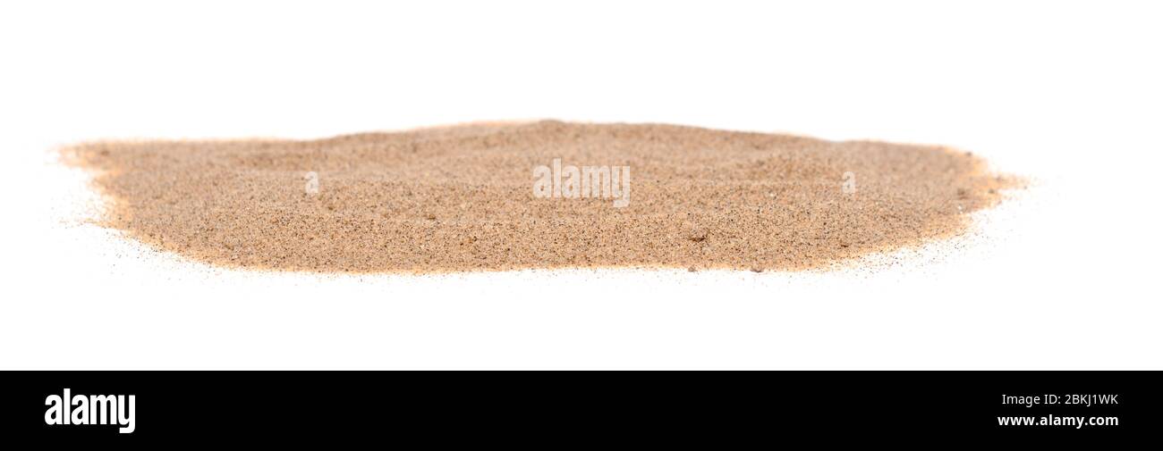 Sand isolated on white background Stock Photo - Alamy