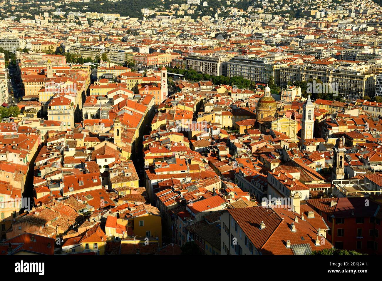France, Alpes Maritimes, Nice, the old town with the Cathedral of St ...