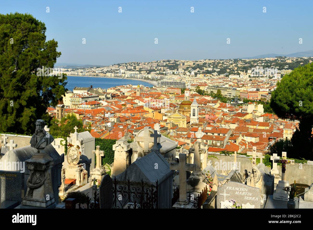 France, Alpes-Maritimes, Nice, the monumental Castle cemetery was ...