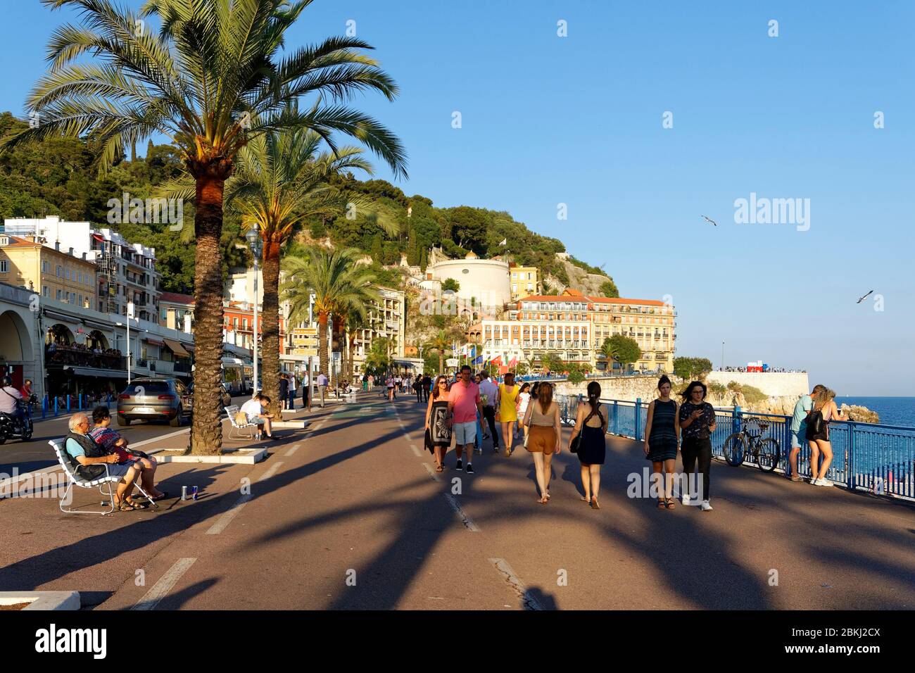 France, Alpes Maritimes, Nice, Baie des Anges, Promenade des Anglais ...