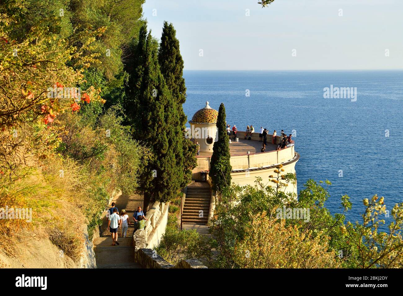 France, Alpes Maritimes, Nice, castle hill, Bellanda tower was erected ...