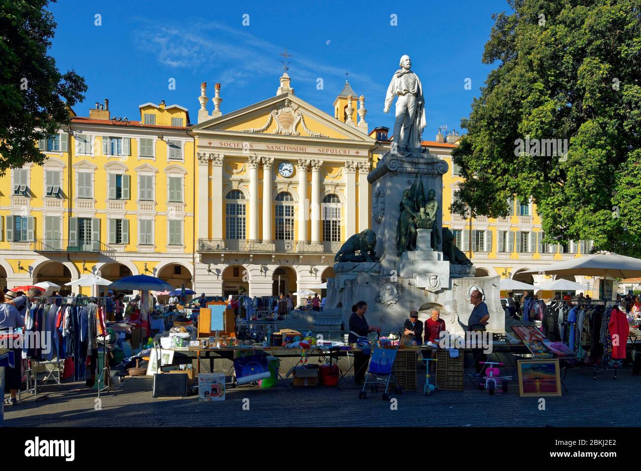 France, Alpes Maritimes, Nice, old town, Place Garibaldi, flea market ...