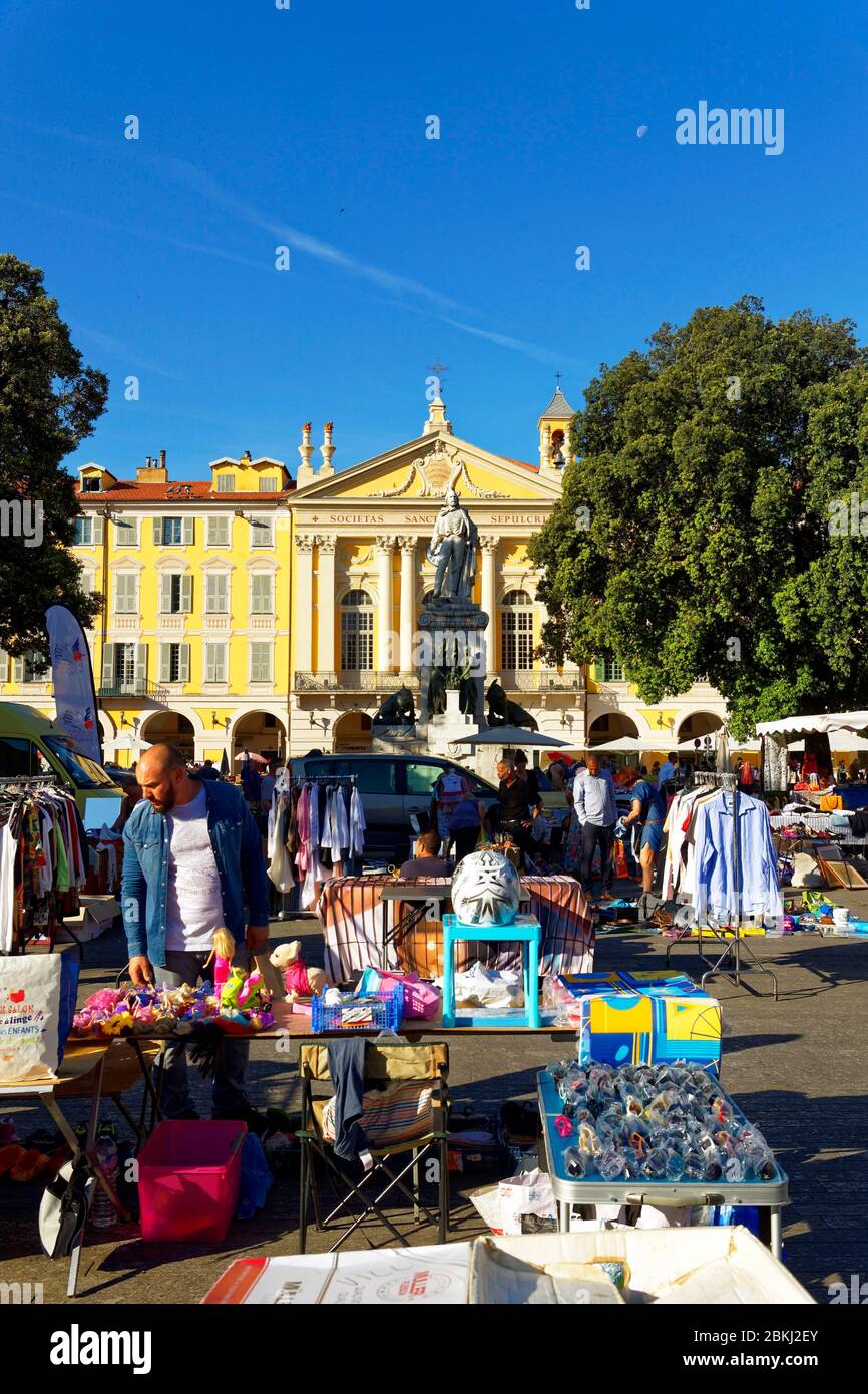 France, Alpes Maritimes, Nice, old town, Place Garibaldi, flea market ...