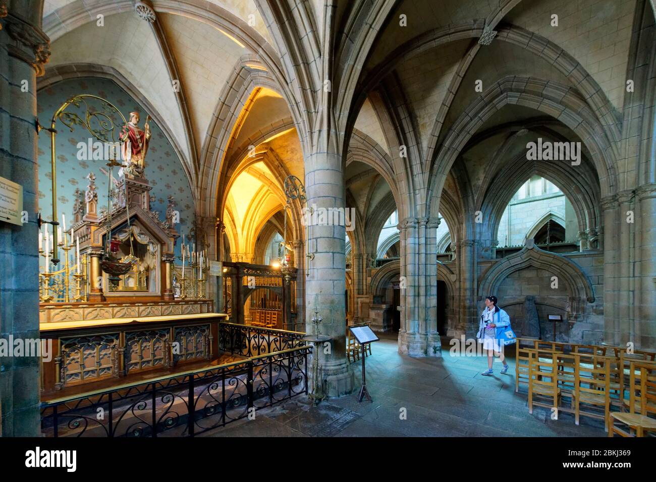 France, Finistere, Saint Pol de Léon, the Saint Paul Aurelien Cathedral ...