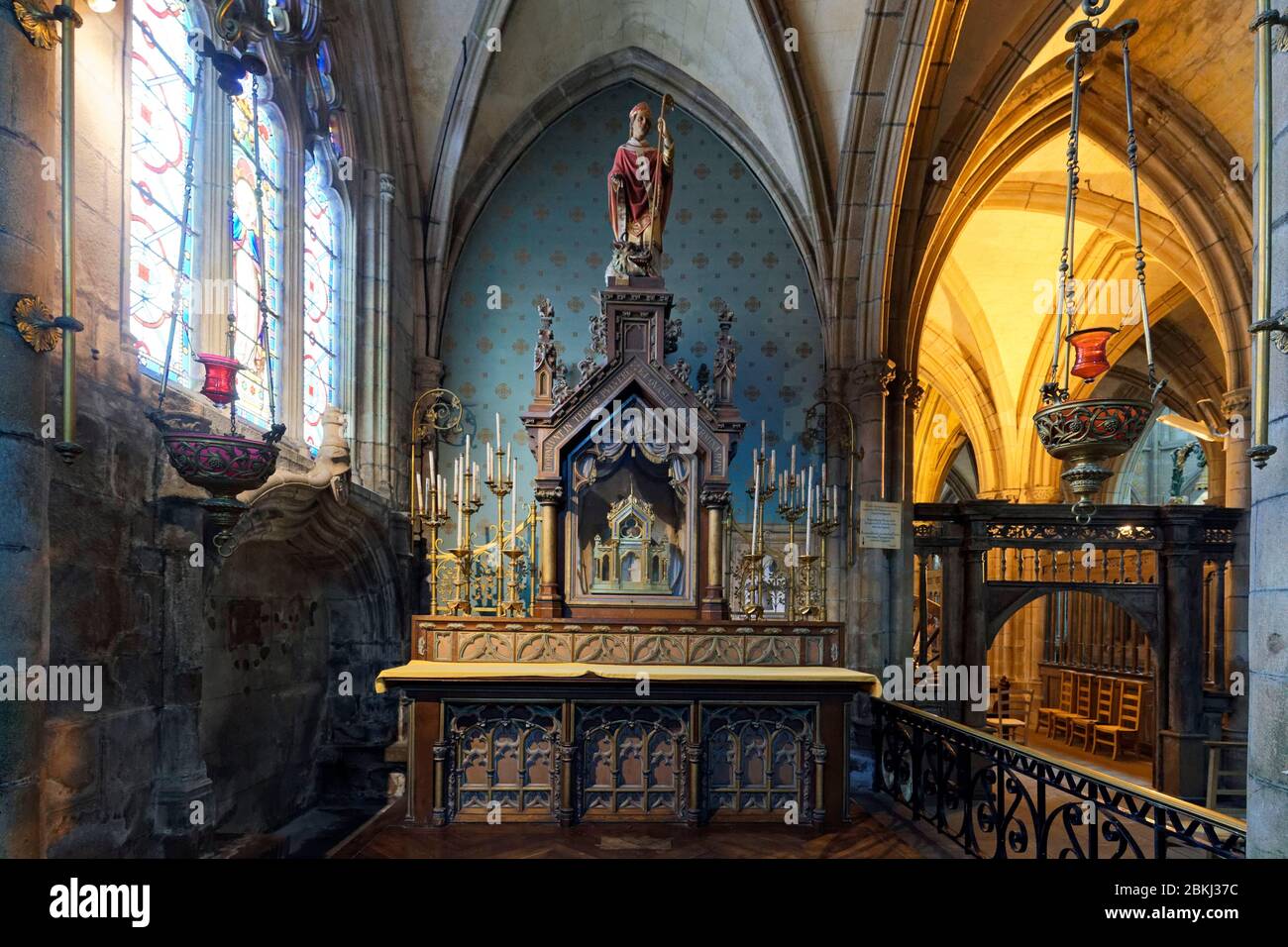 France, Finistere, Saint Pol de Léon, the Saint Paul Aurelien Cathedral ...
