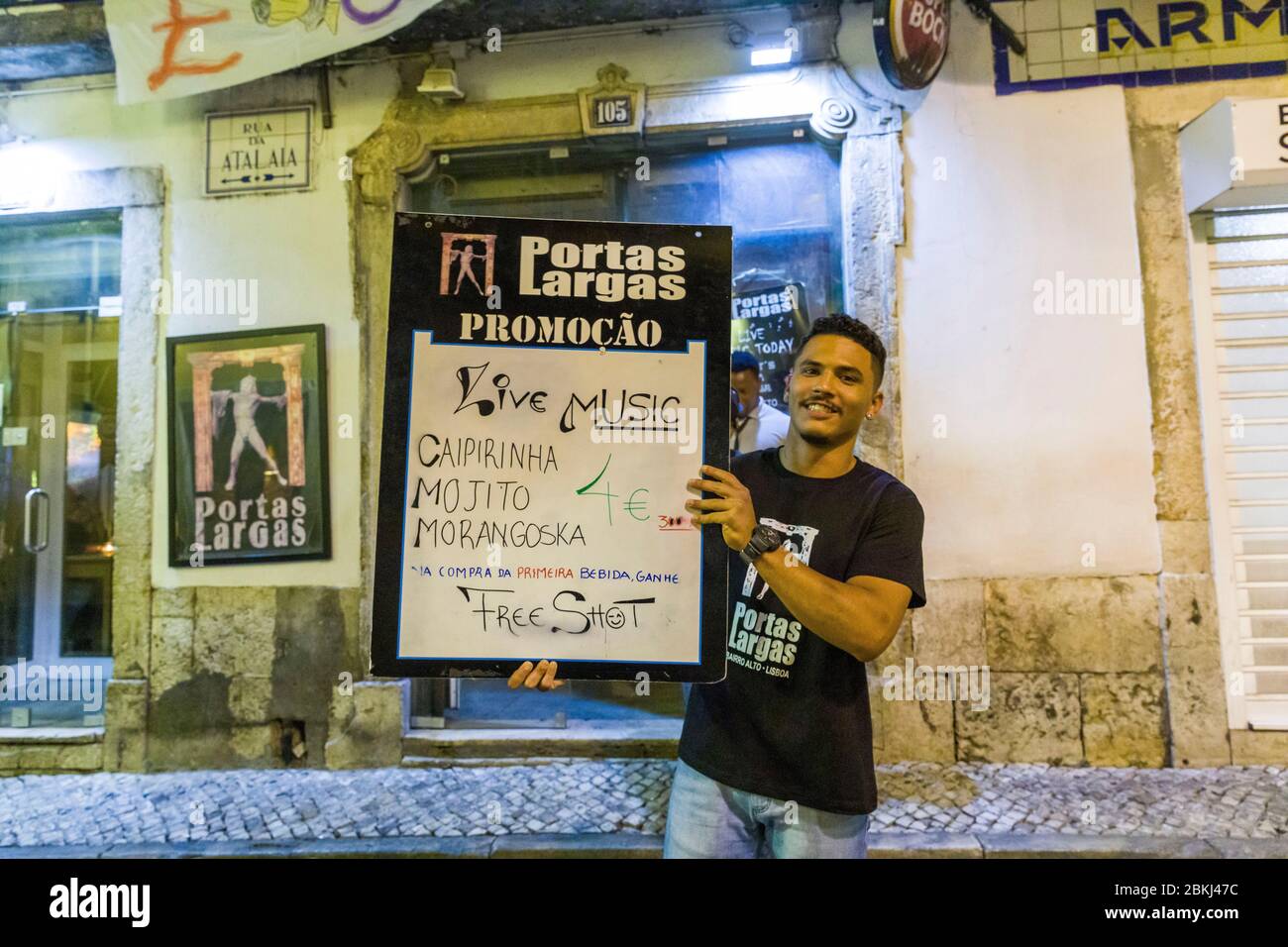 Portugal, Lisbon, Bairro Alto district, Bairro Alto is one of the ...