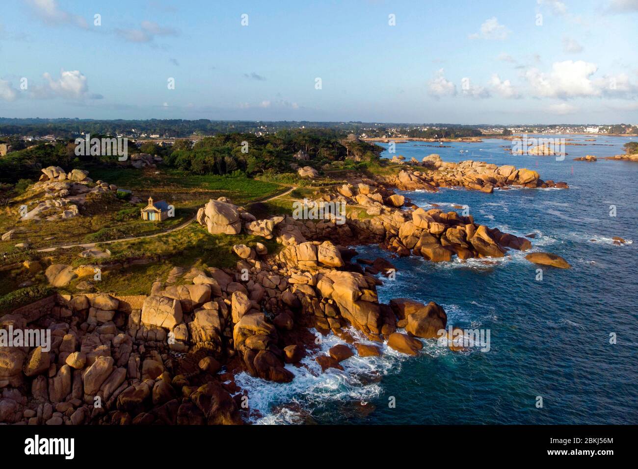 France, Cotes d'Armor, Perros Guirec, Ploumanac'h, Pink Granite coast ...