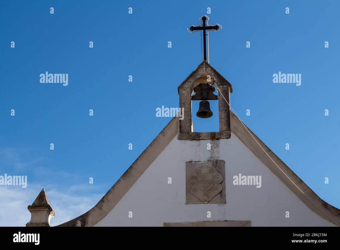 Simple white bell tower church hi-res stock photography and images - Alamy