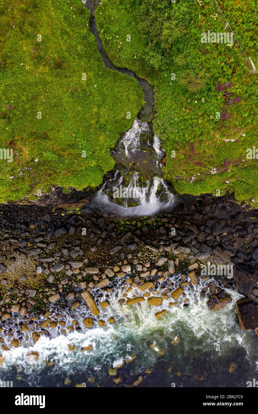 United Kingdom, Scotland, Highlands, Hebrides, Isle of Skye, Kilt Rock ...