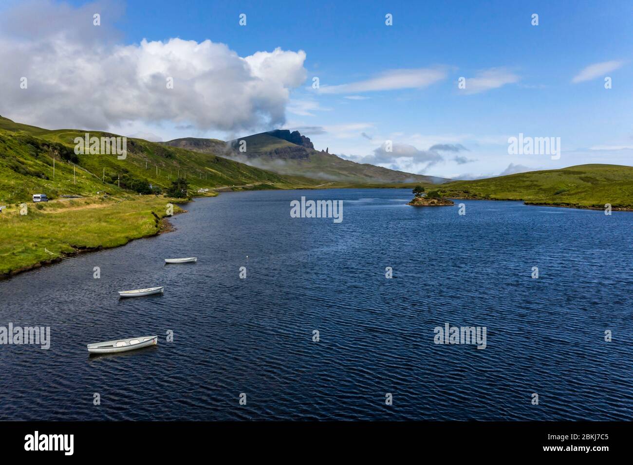 United Kingdom, Scotland, Highlands, Hebrides, Isle of Skye, Loch Fada ...