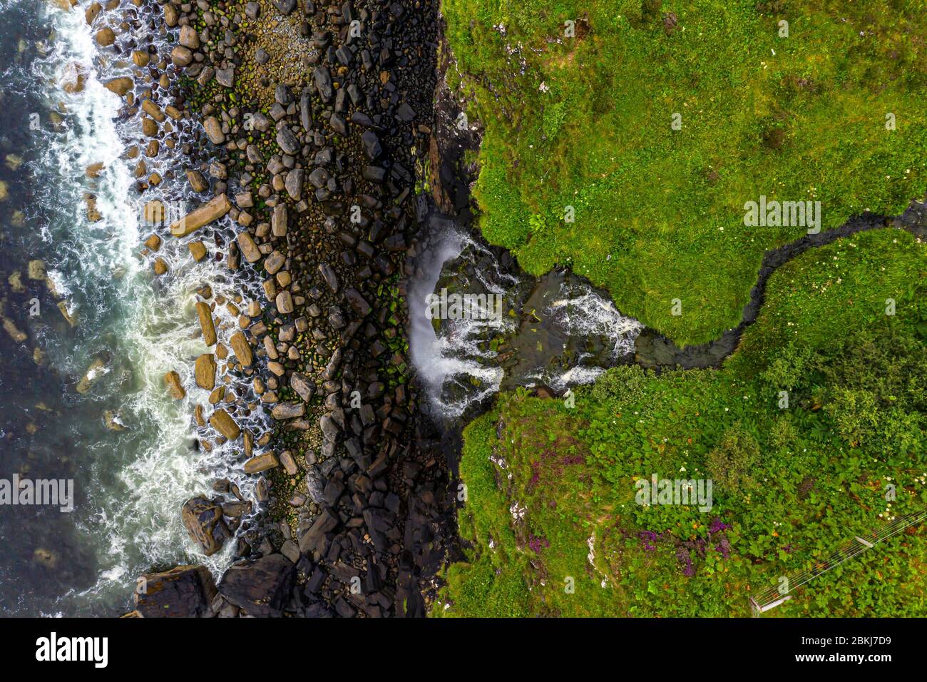 United Kingdom, Scotland, Highlands, Hebrides, Isle of Skye, Kilt Rock ...