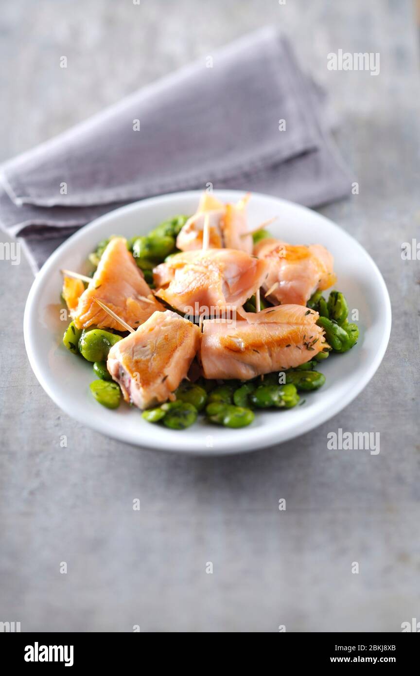 Sword of smoked salmon Stock Photo - Alamy