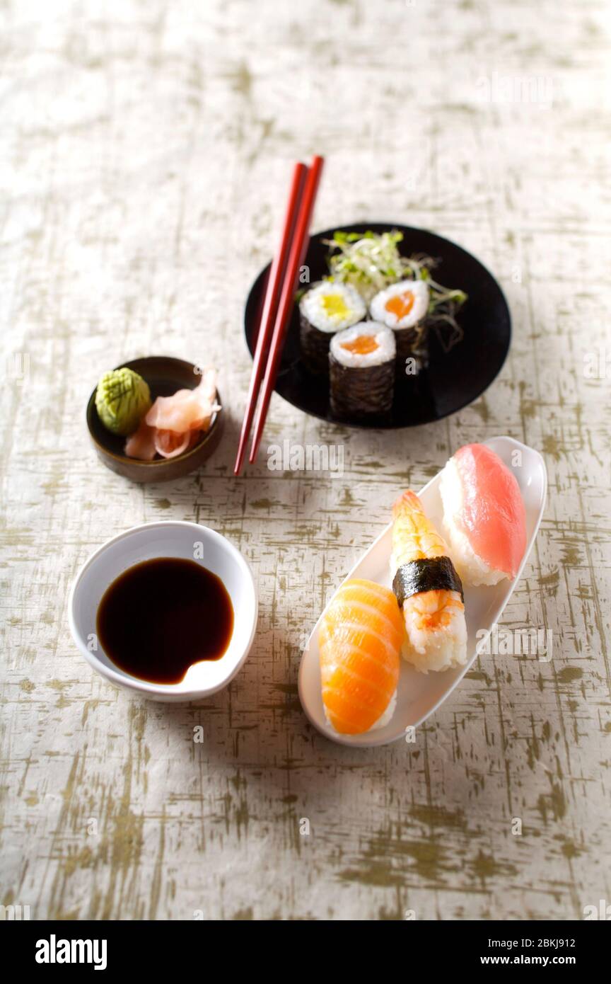 Food still life maki hi-res stock photography and images - Alamy