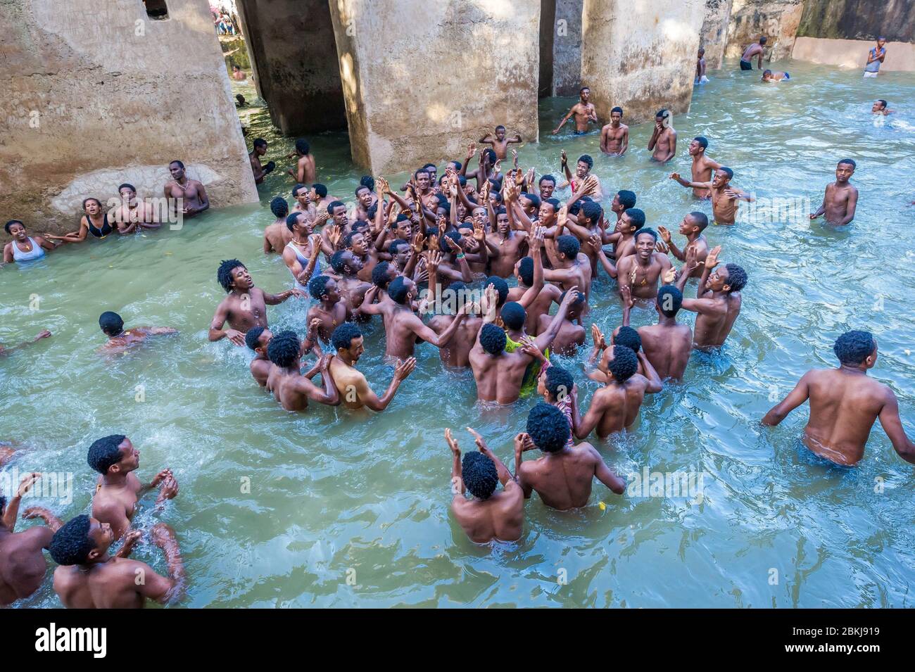 Ethiopia, Gondar, Timkat festival, or Epiphany, reaffirmation of the ...