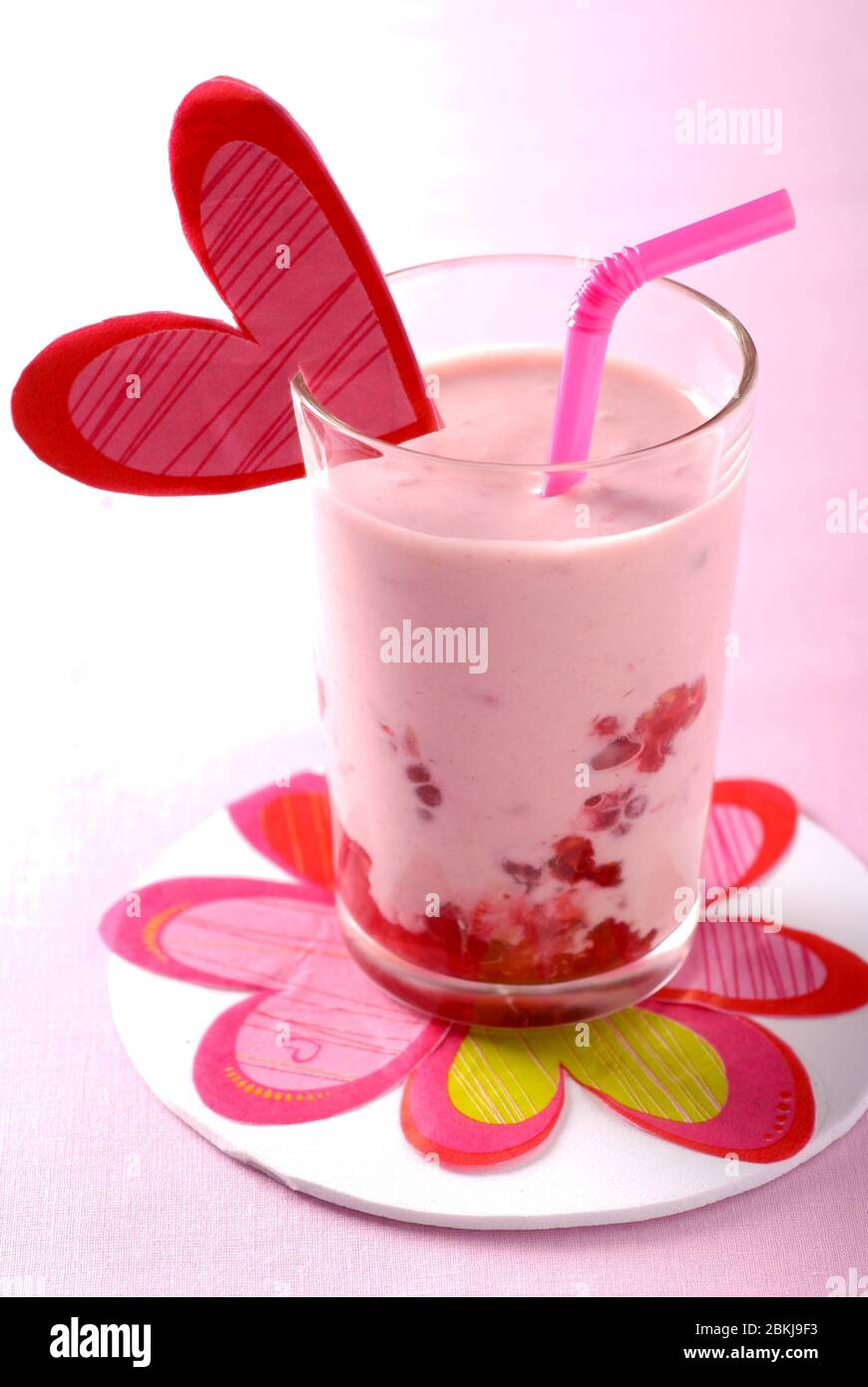 Raspberry Milk Shake Stock Photo - Alamy