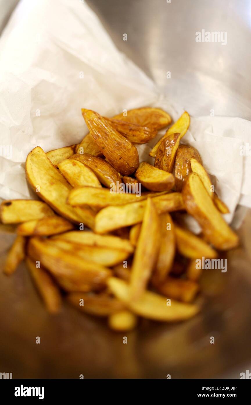 French fries on the skin Stock Photo - Alamy