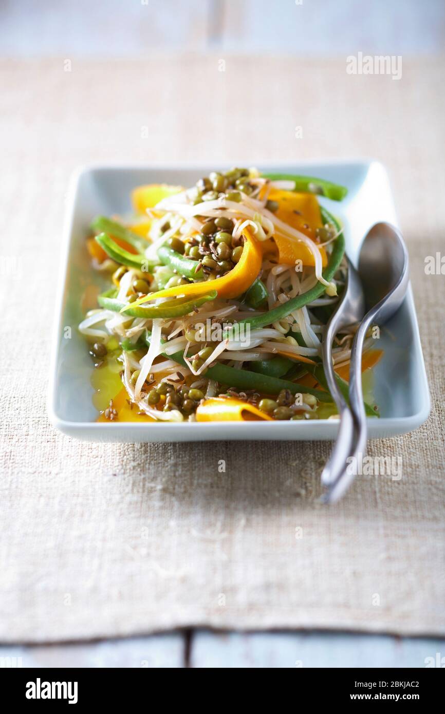 Crispy vegetable soybean salad Stock Photo - Alamy