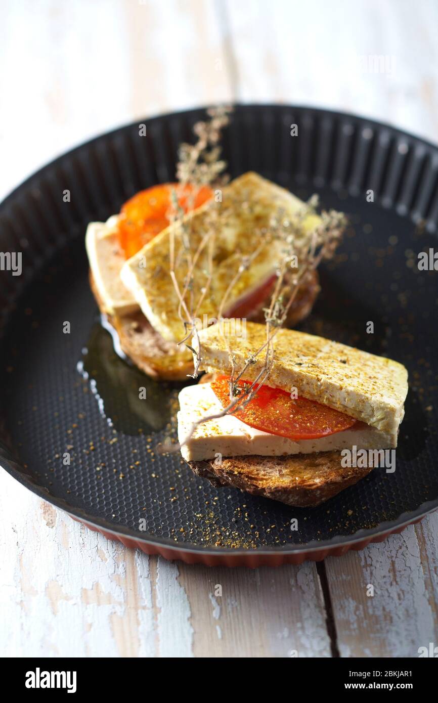 Organic, toffu toast Stock Photo - Alamy