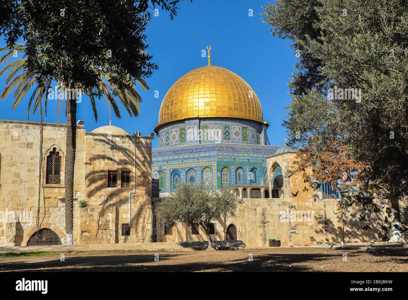 Dome of the Rock Mosque in Jerusalem. The dominant building in the Old ...