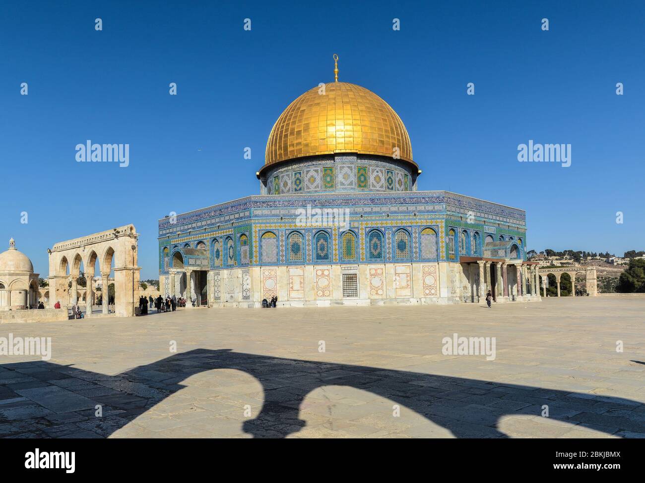 Dome of the Rock Mosque in Jerusalem. The dominant building in the Old ...