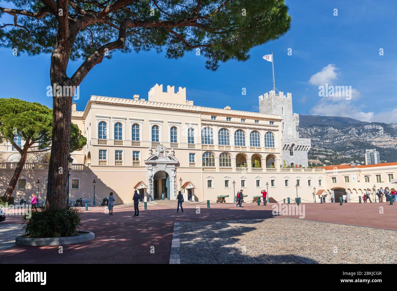 Principality of Monaco, Monaco, place du Palais, the princely palace ...