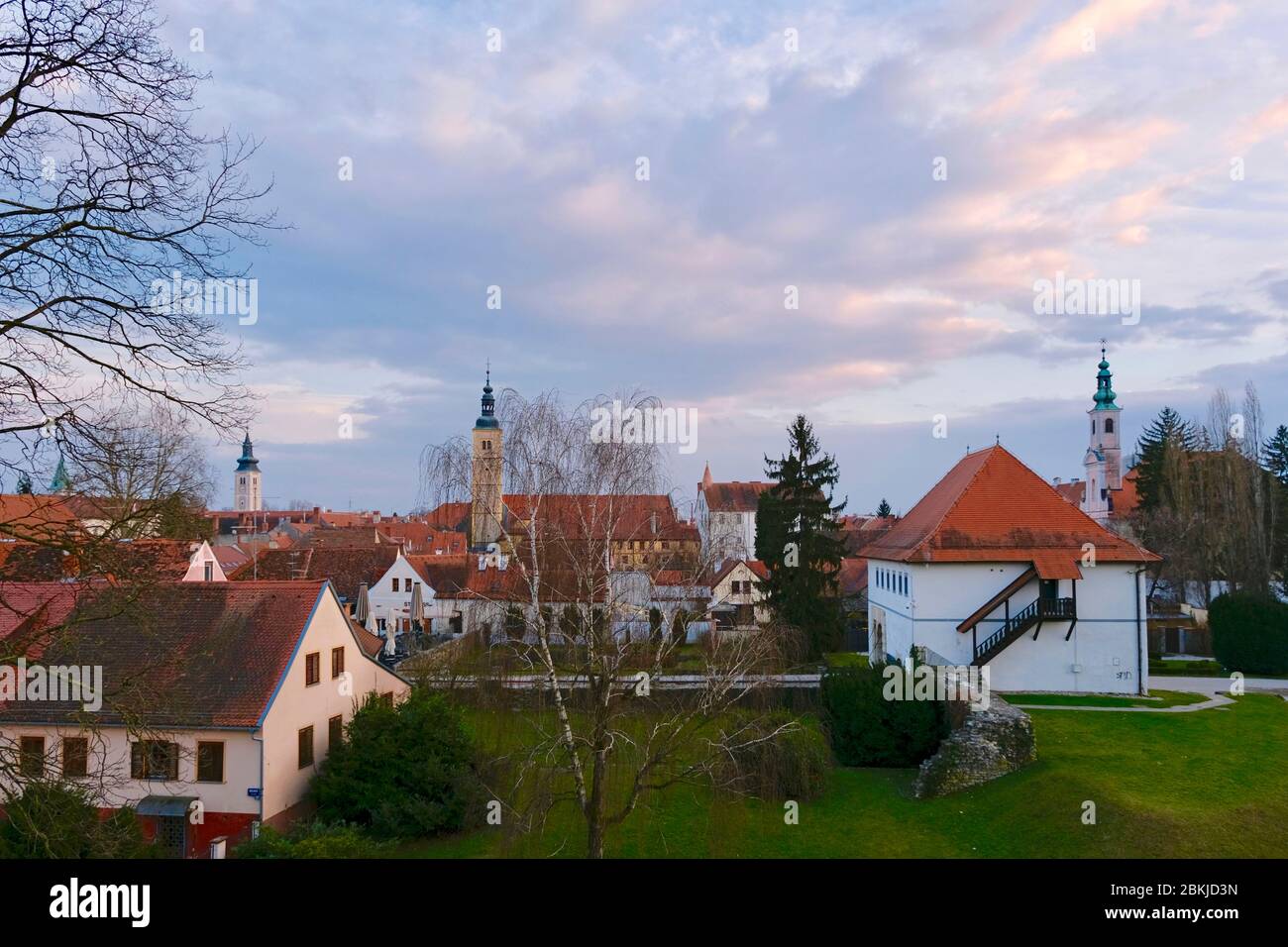 Croatia, Varazdin County, Varazdin, Stari Grad (Old Town Stock Photo ...