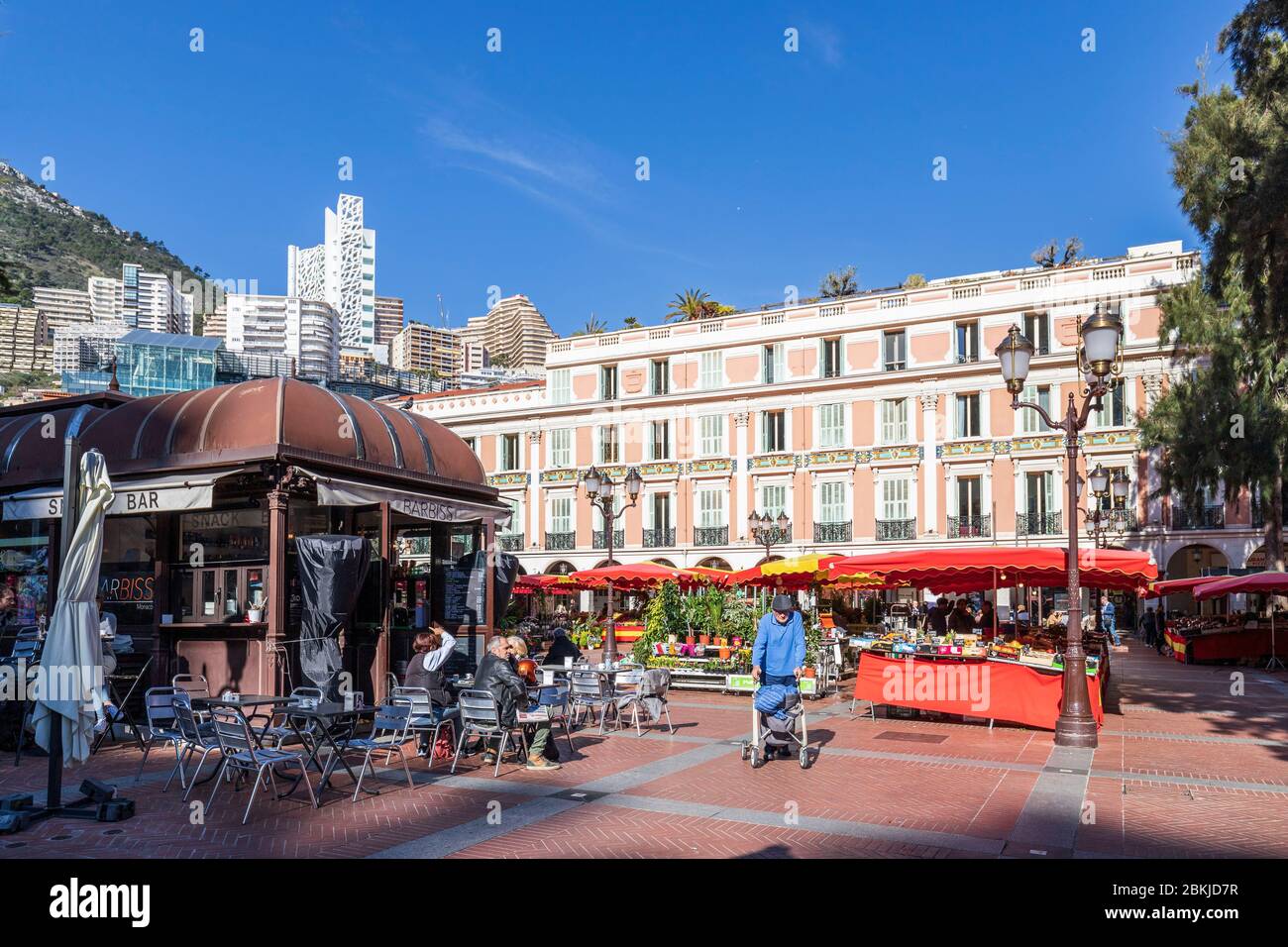 Principality of Monaco, Monaco, place d'Armes, Condamine Market Stock ...
