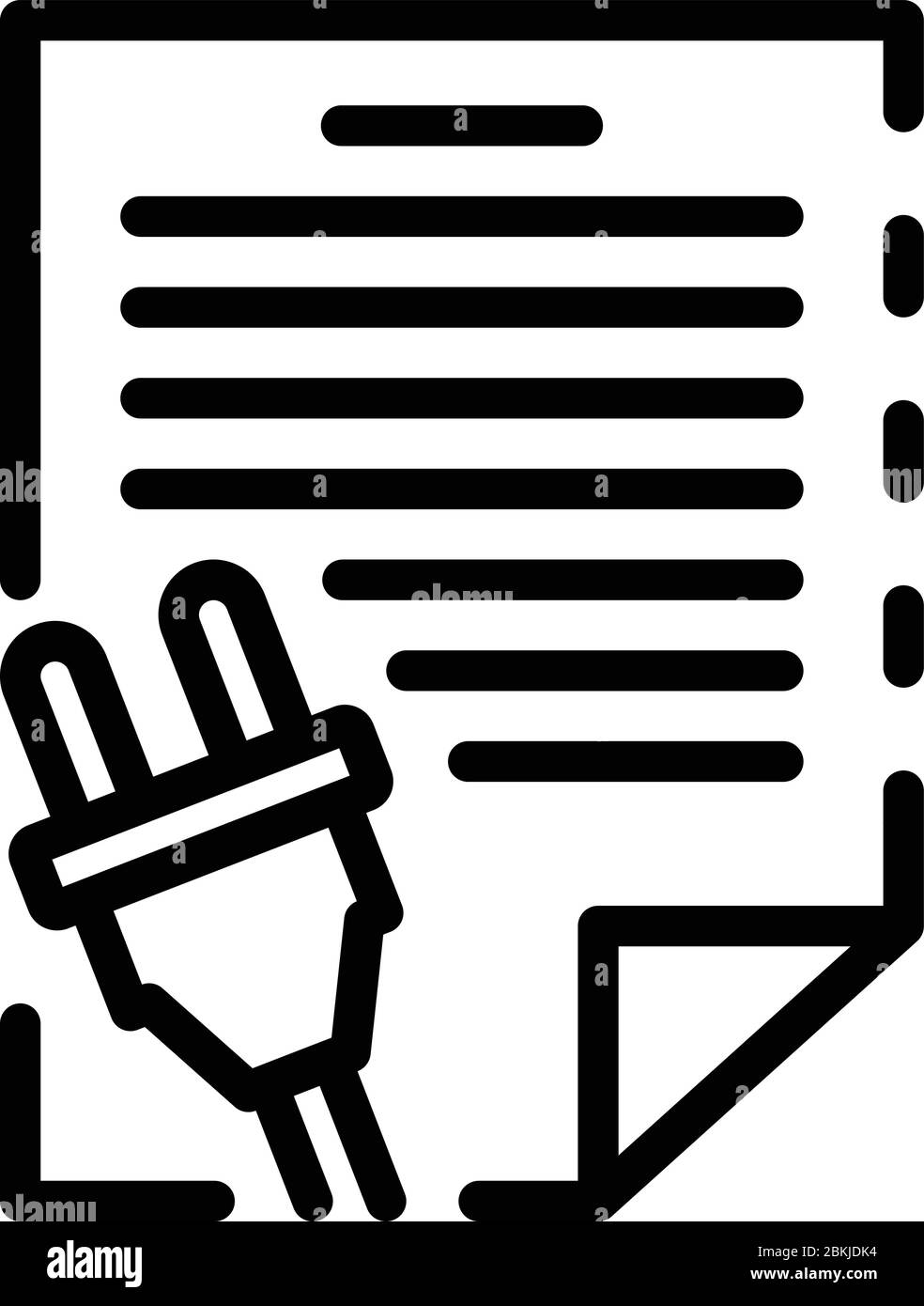 Plug and direction icon, outline style Stock Vector Image & Art - Alamy