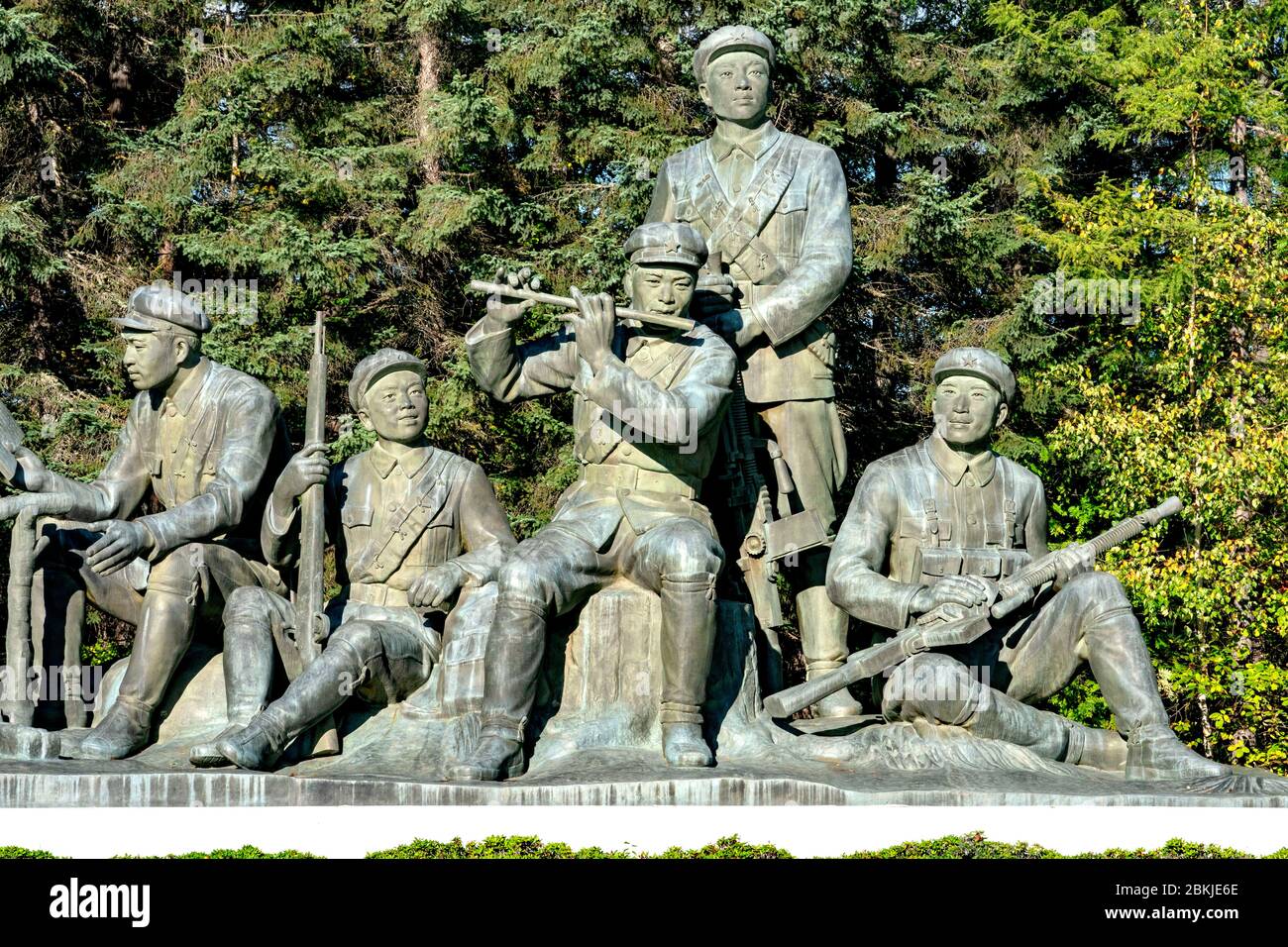 North Korea, Samjiyon, the Samjiyon Grand Monument Stock Photo - Alamy