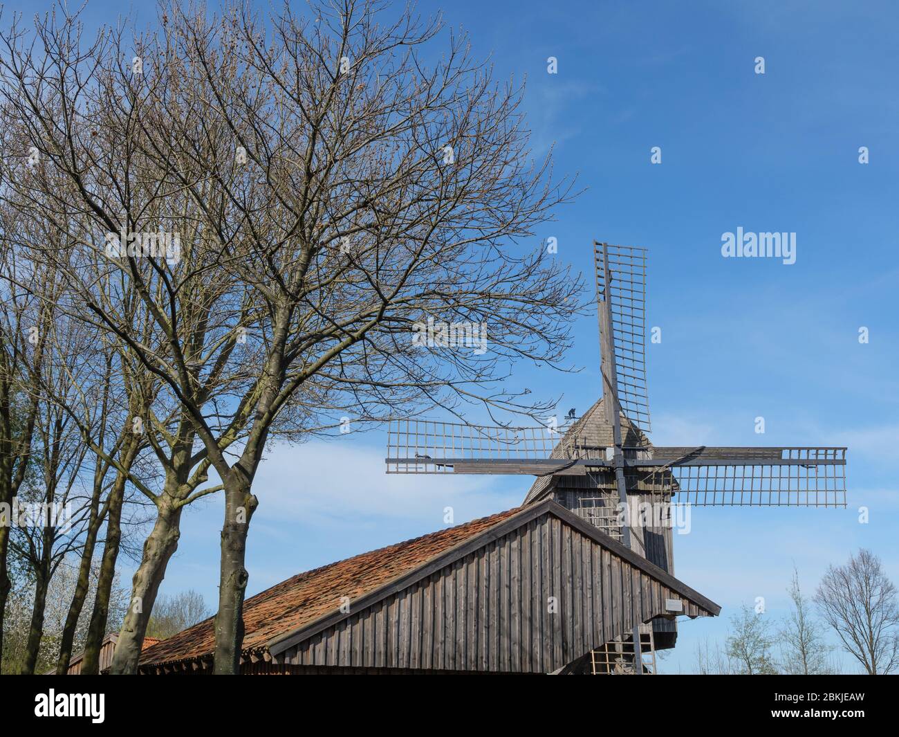 old windmill in germany Stock Photo - Alamy