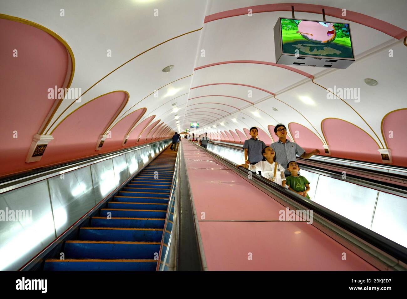 North Korea, Pyongyang, metro Stock Photo - Alamy