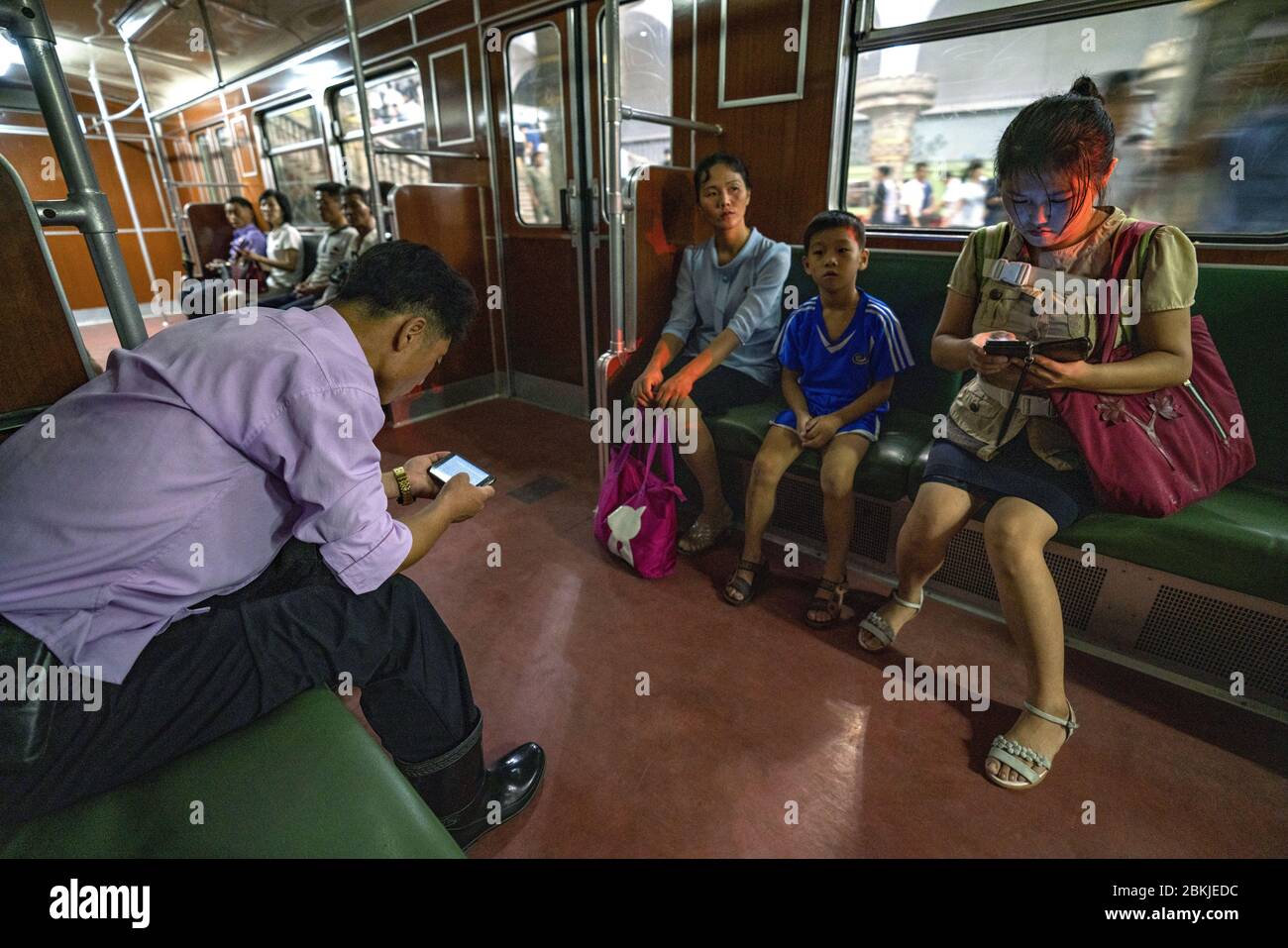 North Korea, Pyongyang, metro Stock Photo - Alamy